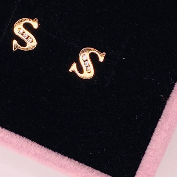 Jewelry | Solid 14k Gold Letter S Earrings | Poshmark